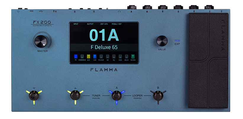 Flamma FX200: Nueva pedalera multiefectos con pantalla táctil, Midi, IRs y salidas XLR ...
